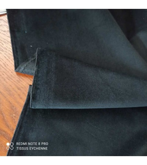 Tissu Velours Noir Ameublement Louis pour siège