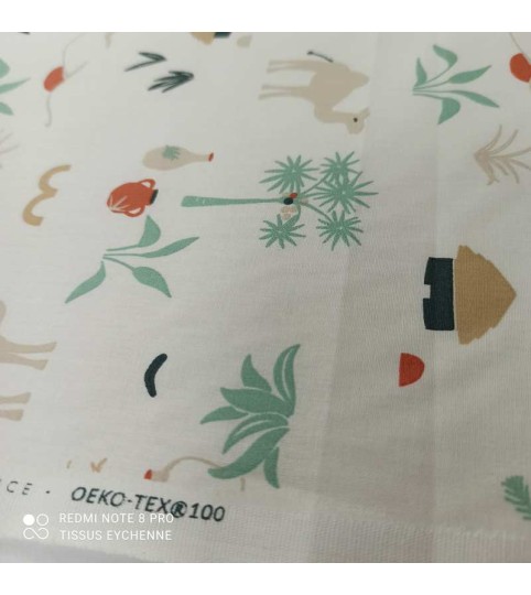 Tissu Coton - Oasis Dromadaire - Oekotex