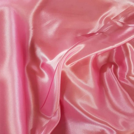 Tissu satin couleur rose pas cher
