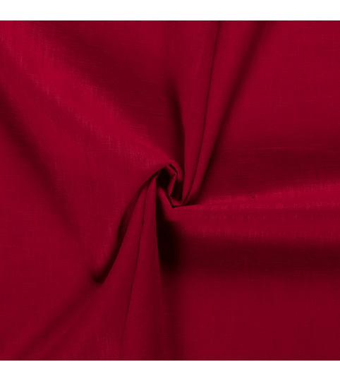 Tissu au mètre 100 % lin habillement lin couleur rouge